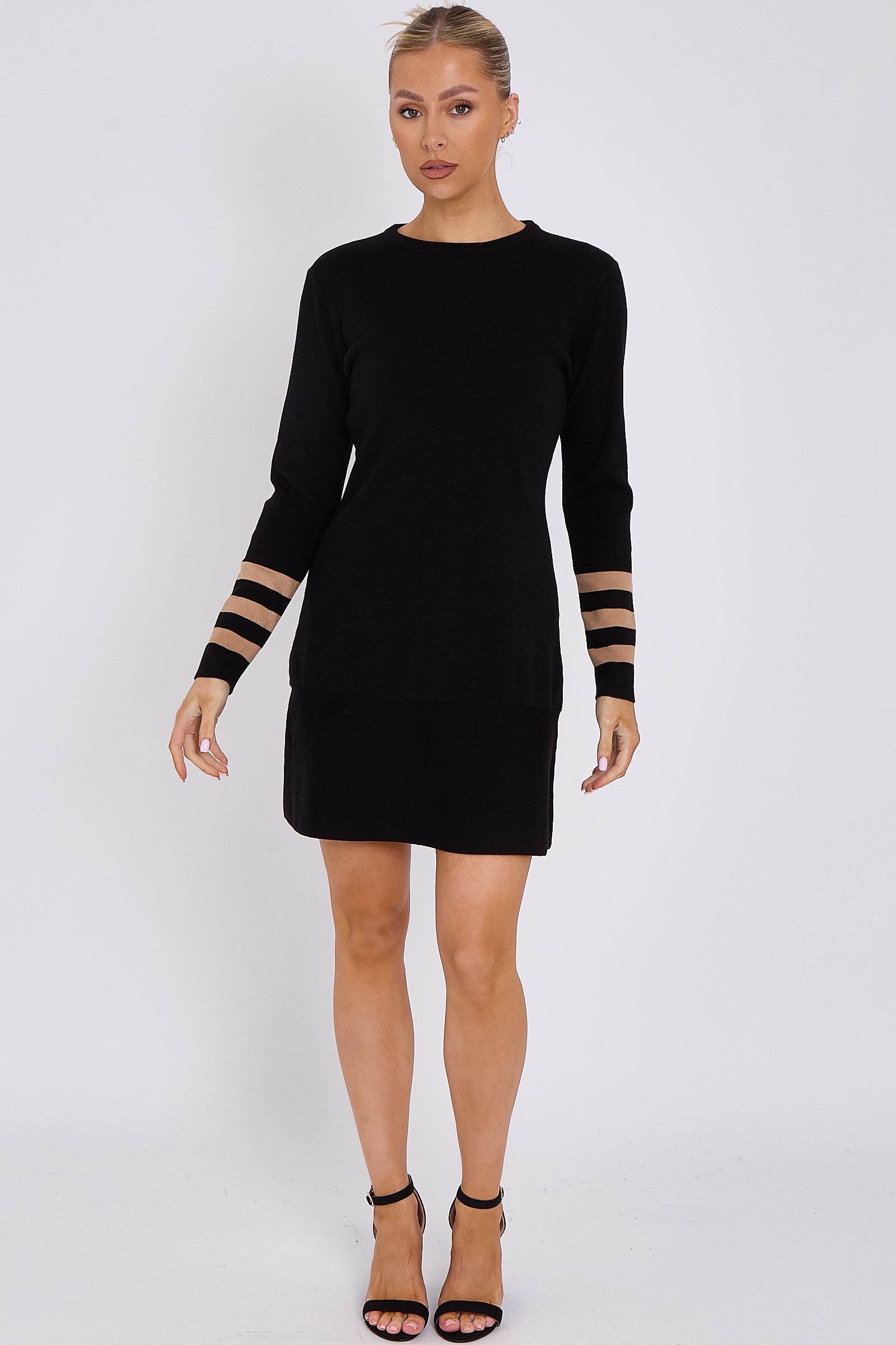 Black Knit Mini Dress Aftershock London