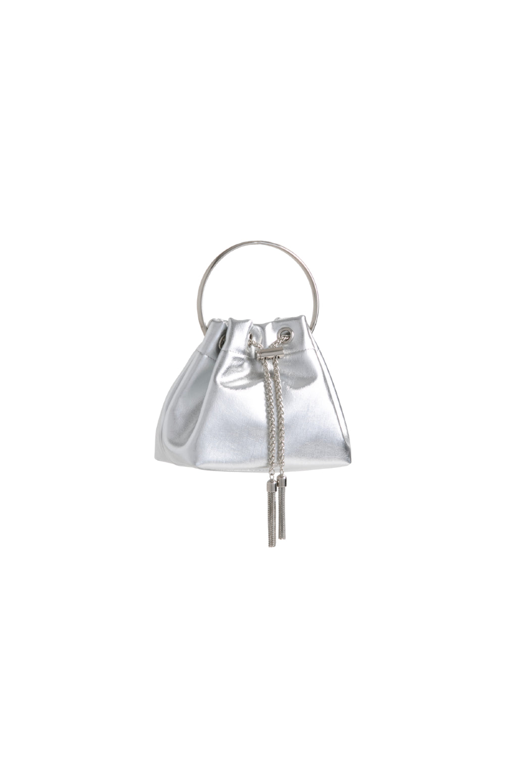 Silver Top Handle Leather Look Bag - Aftershock London